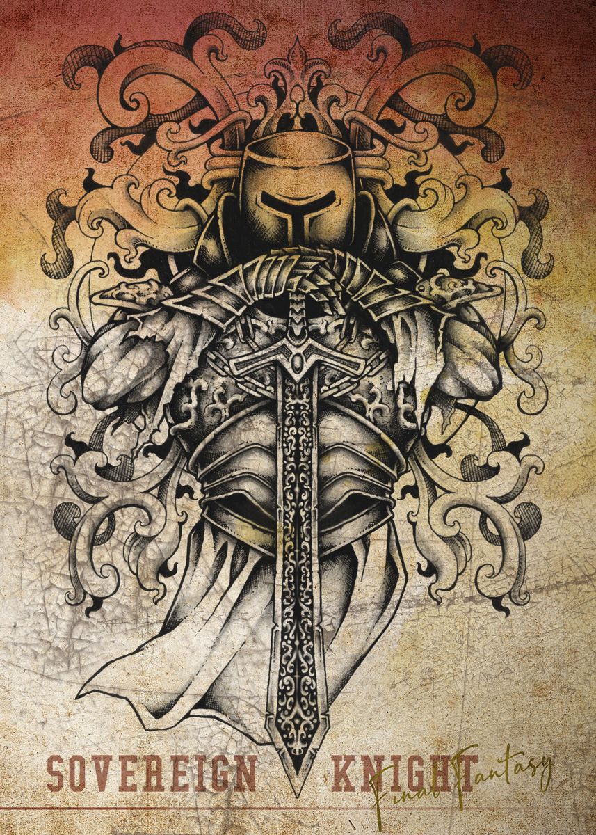 'Sovereign Knight' Poster, picture, metal print, paint by Mohlala ...