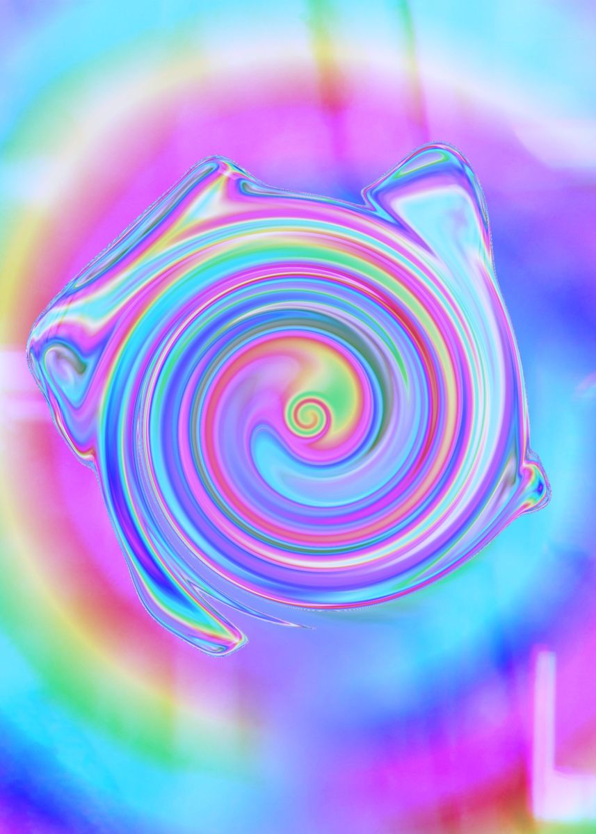 'IRIDESCENT THINK' Poster, picture, metal print, paint by LORENZO ...