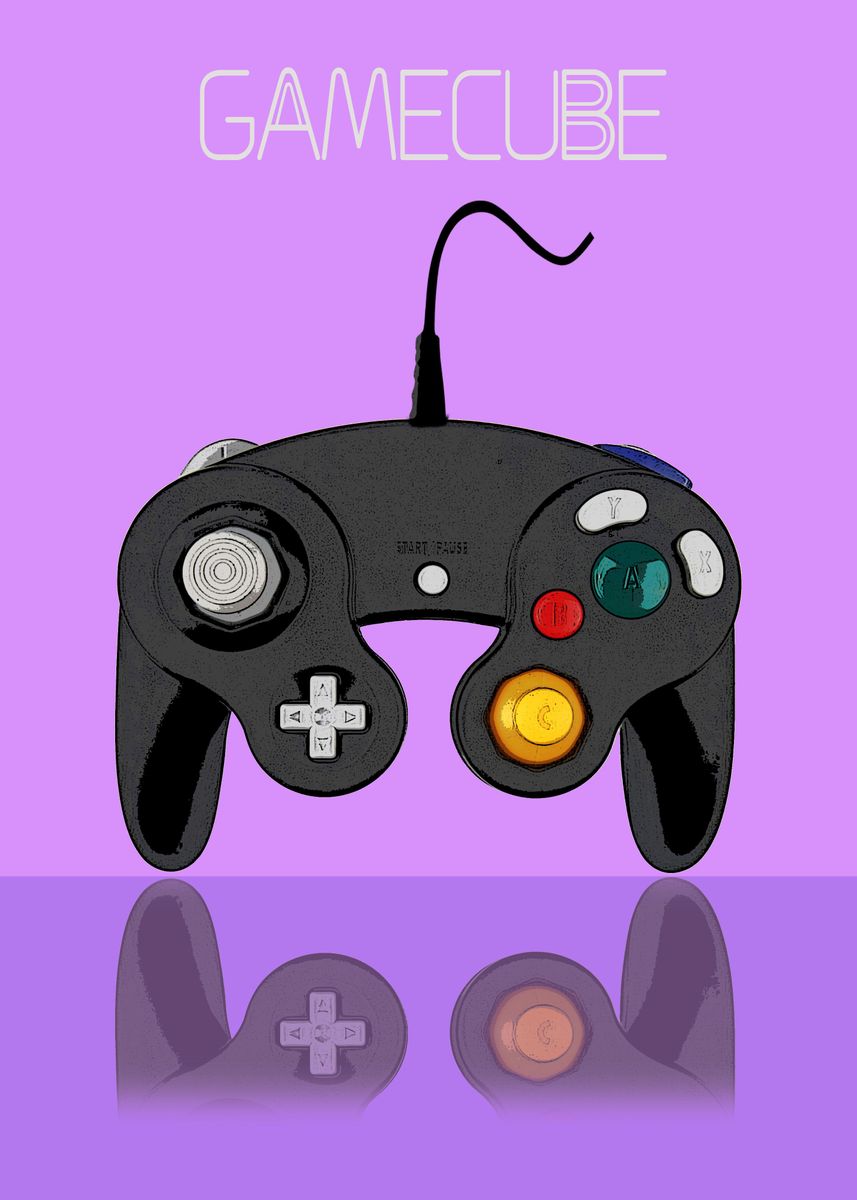 'Gamecube' Poster, picture, metal print, paint by Julia Moreno | Displate