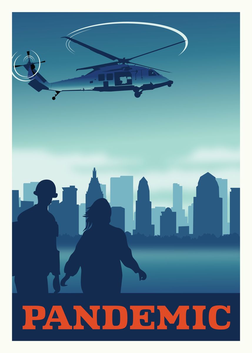 'Pandemic Epidemic' Poster, picture, metal print, paint by Meeple ...