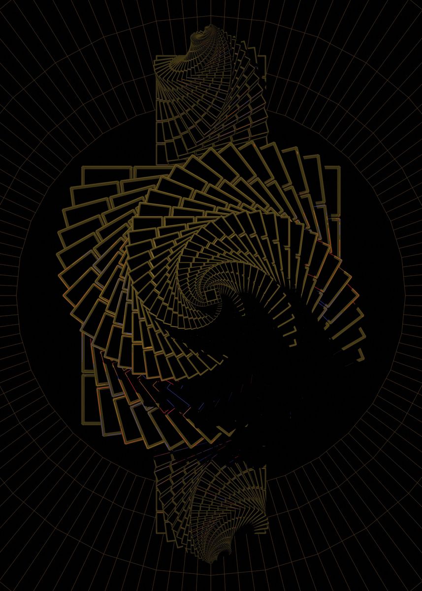 'Twisting Pyramids' Poster by Cole Jackson | Displate