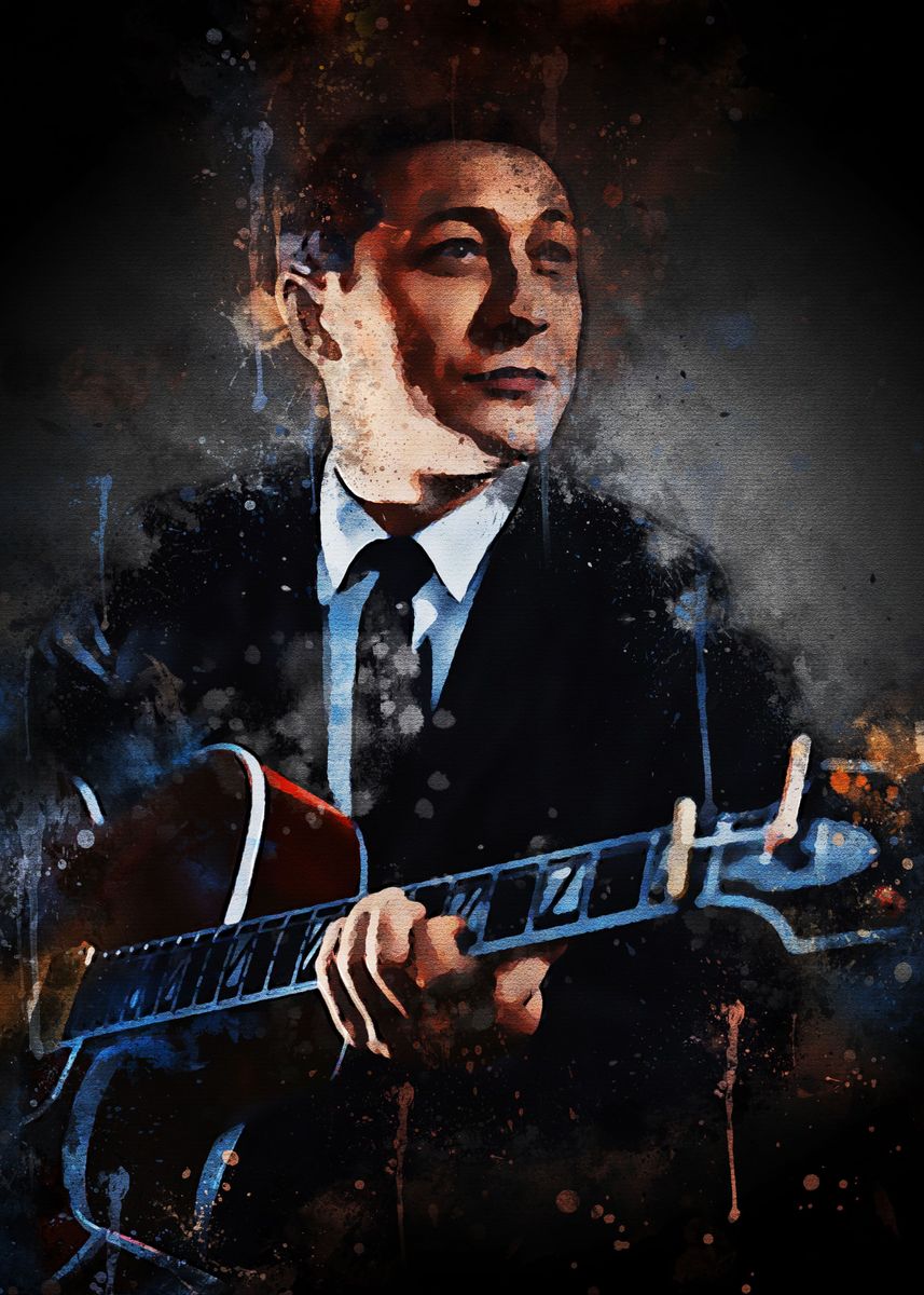 'Winfield Scotty Moore' Poster, picture, metal print, paint by Muhammad ...