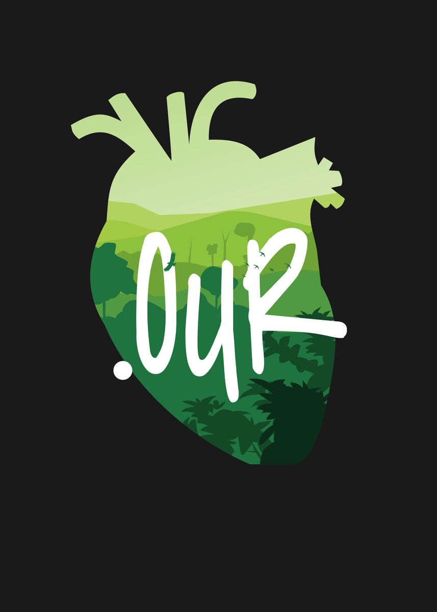 'Our Heart' Poster, picture, metal print, paint by Hamdan Atmam | Displate