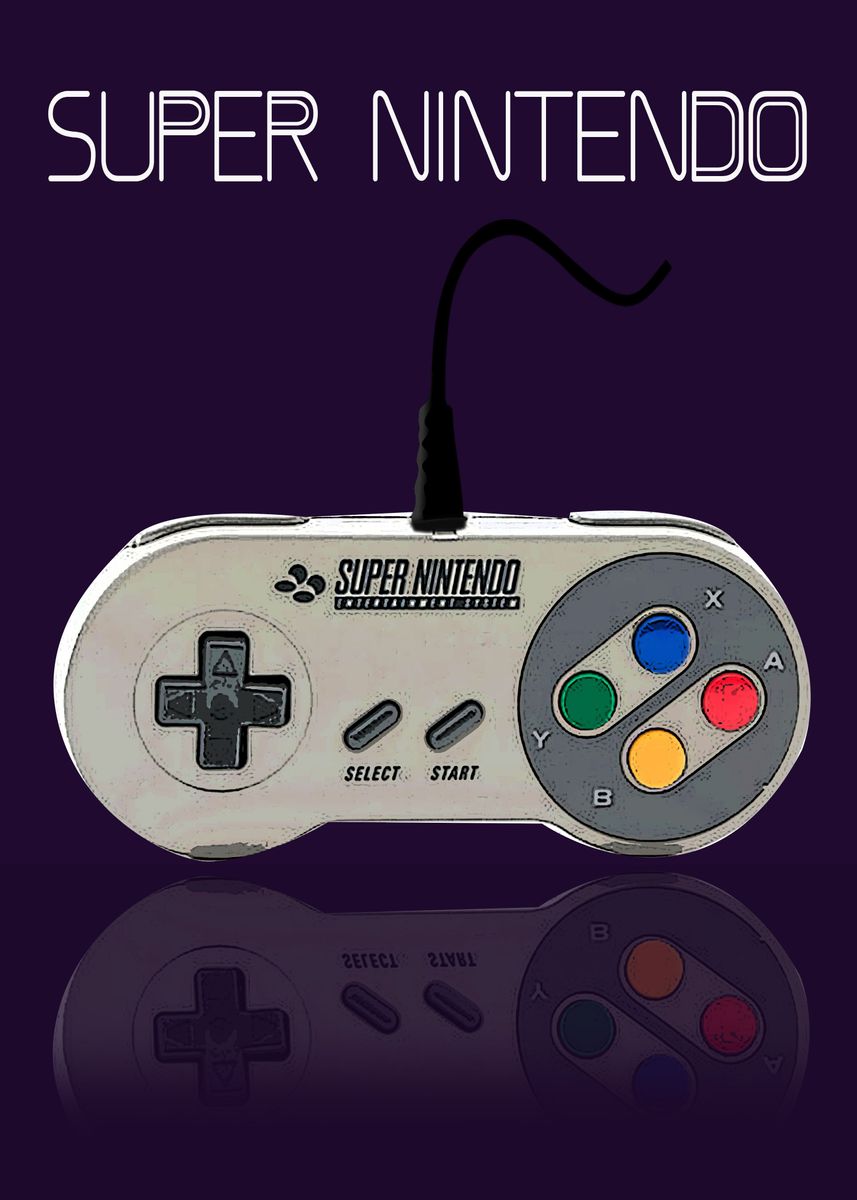 'Super nintendo' Poster, picture, metal print, paint by Julia Moreno ...