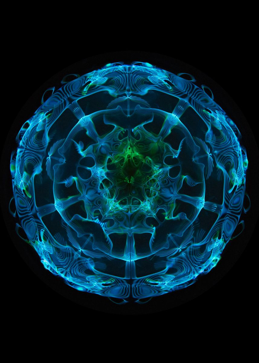 'Fivefold pattern glyph 02' Poster, picture, metal print, paint by Le5 ...