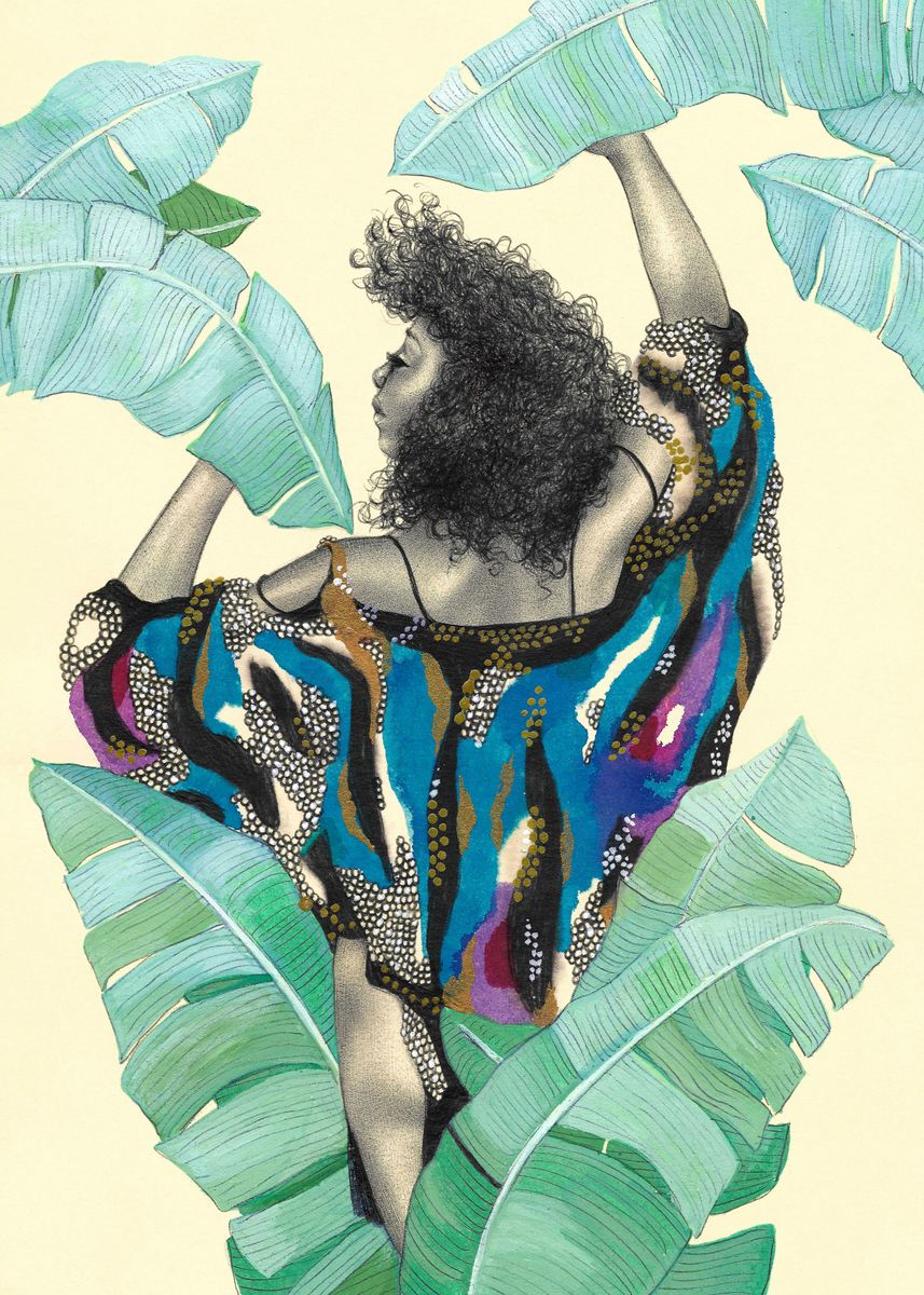 'Banana Tree' Poster, picture, metal print, paint by Camila do Rosário ...