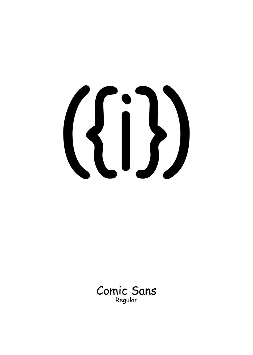 'Comic Sans' Poster, picture, metal print, paint by Viktor Hertz | Displate