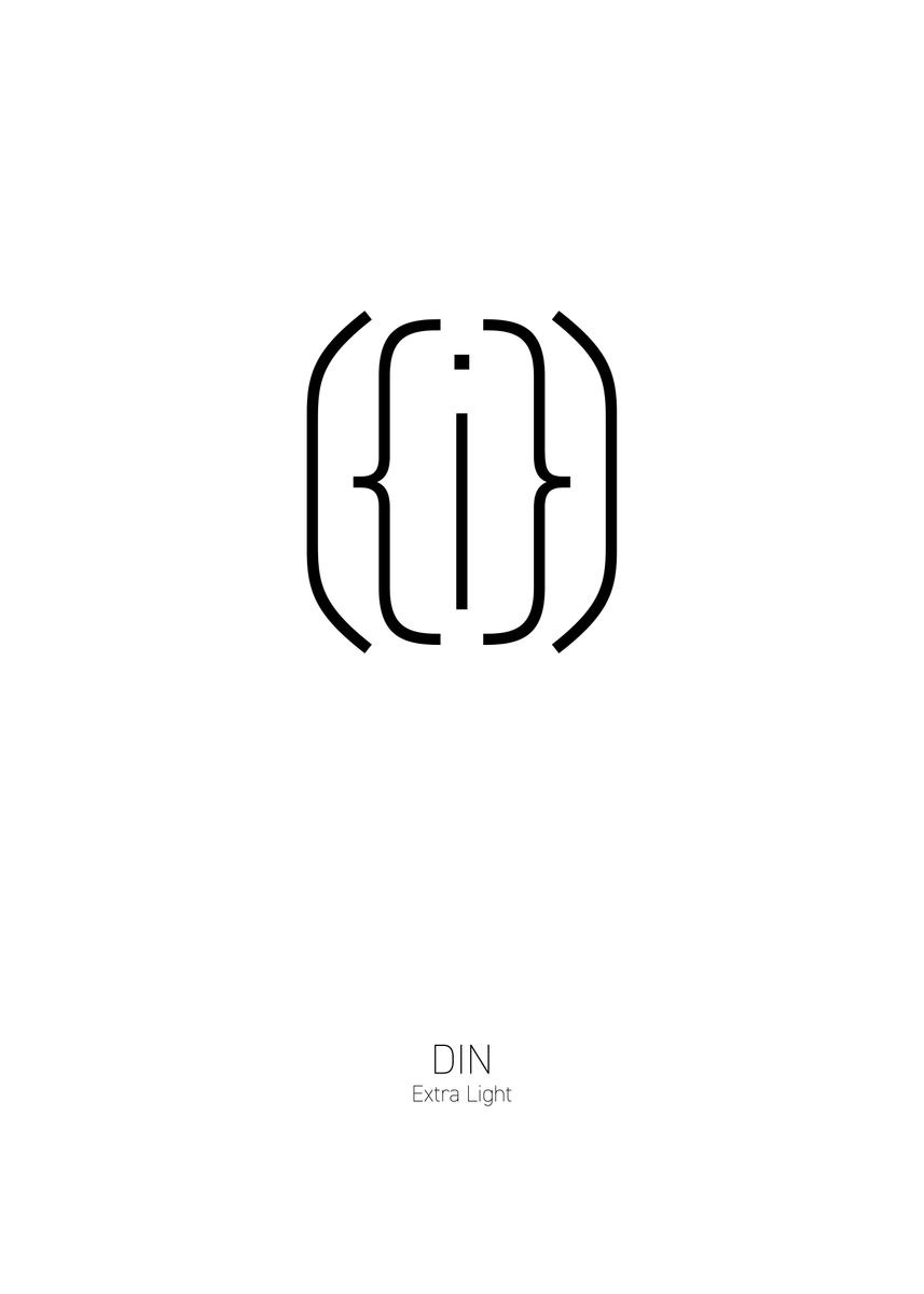 'DIN' Poster, picture, metal print, paint by Viktor Hertz | Displate