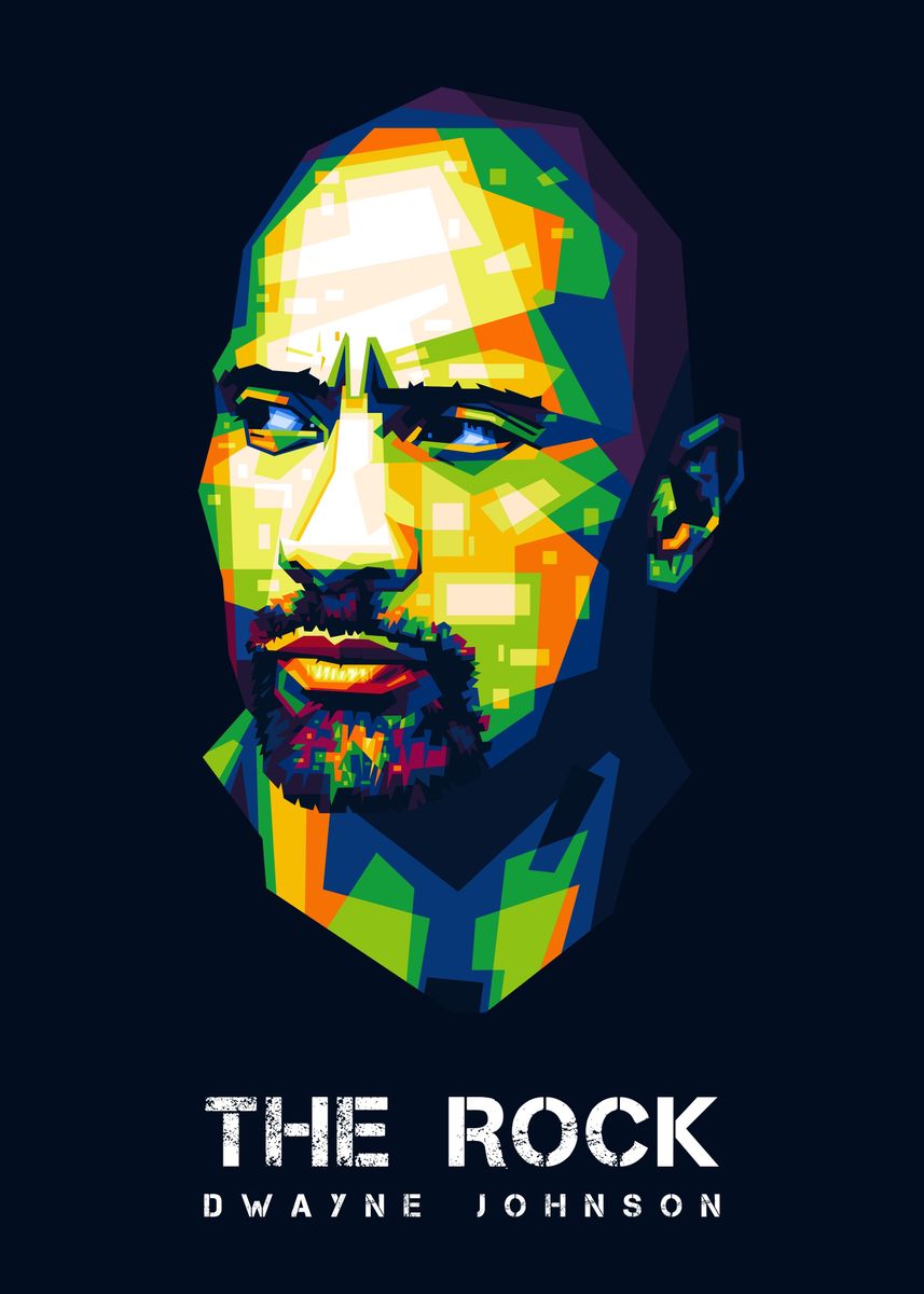 'The Rock Dwayne Johnson' Poster by meekameel | Displate