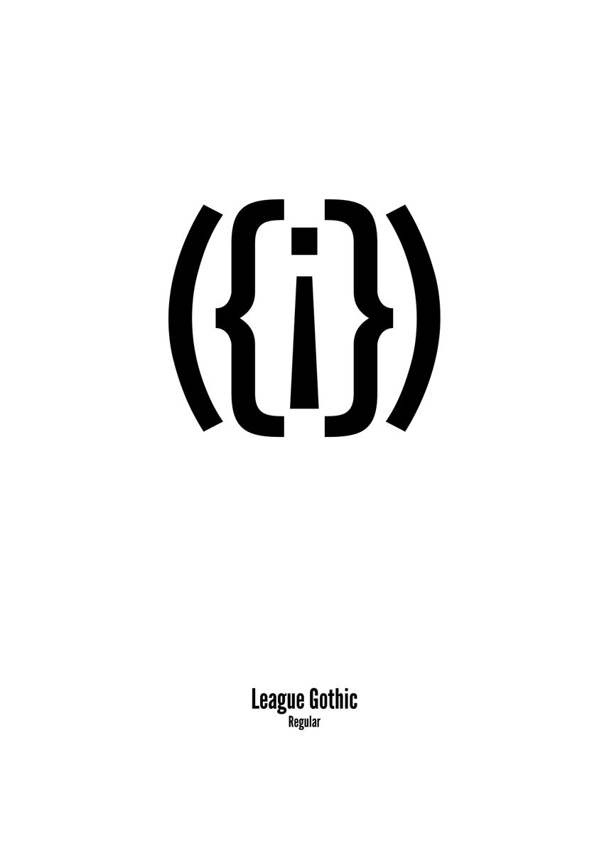 'League Gothic' Poster by Viktor Hertz | Displate