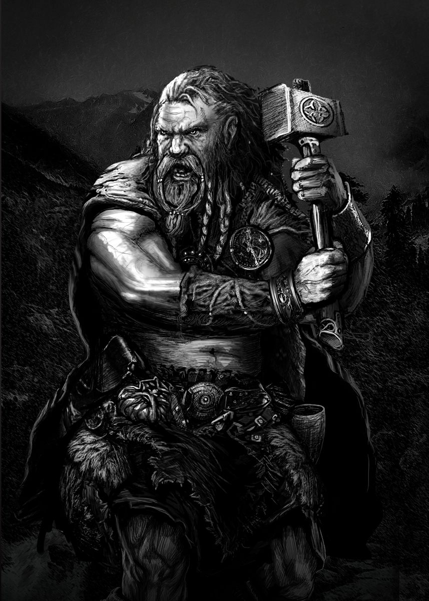 'Thor' Poster by Marianne Larsen | Displate