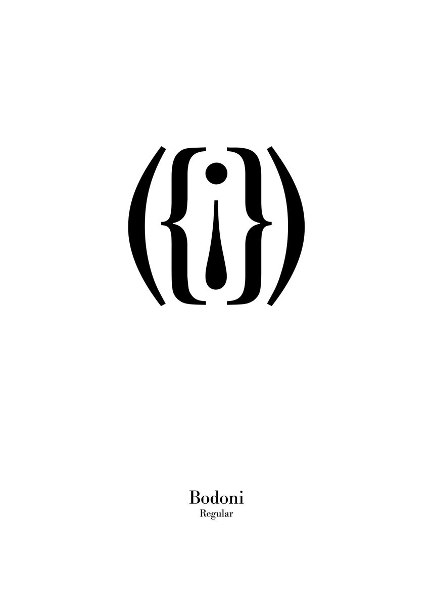 'Bodoni' Poster, picture, metal print, paint by Viktor Hertz | Displate