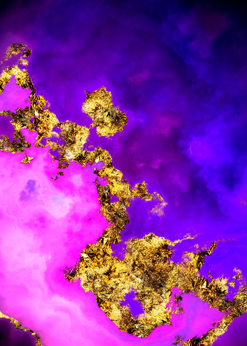 '1 of 100 Nebulas in Gold' Poster, picture, metal print, paint by Holy ...