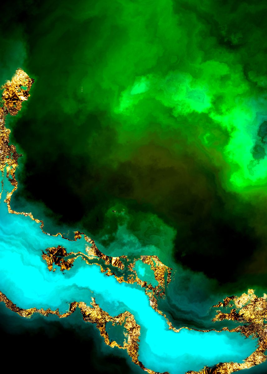 '1 of 100 Nebulas in Gold' Poster, picture, metal print, paint by Holy ...