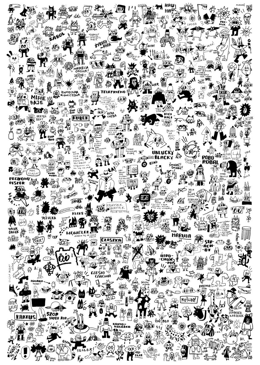 'Doodle Board' Poster by Sara Wyskiel | Displate