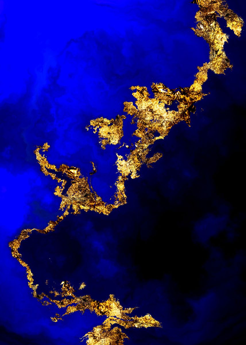 '1 of 100 Nebulas in Gold' Poster by Holy Rock Design | Displate