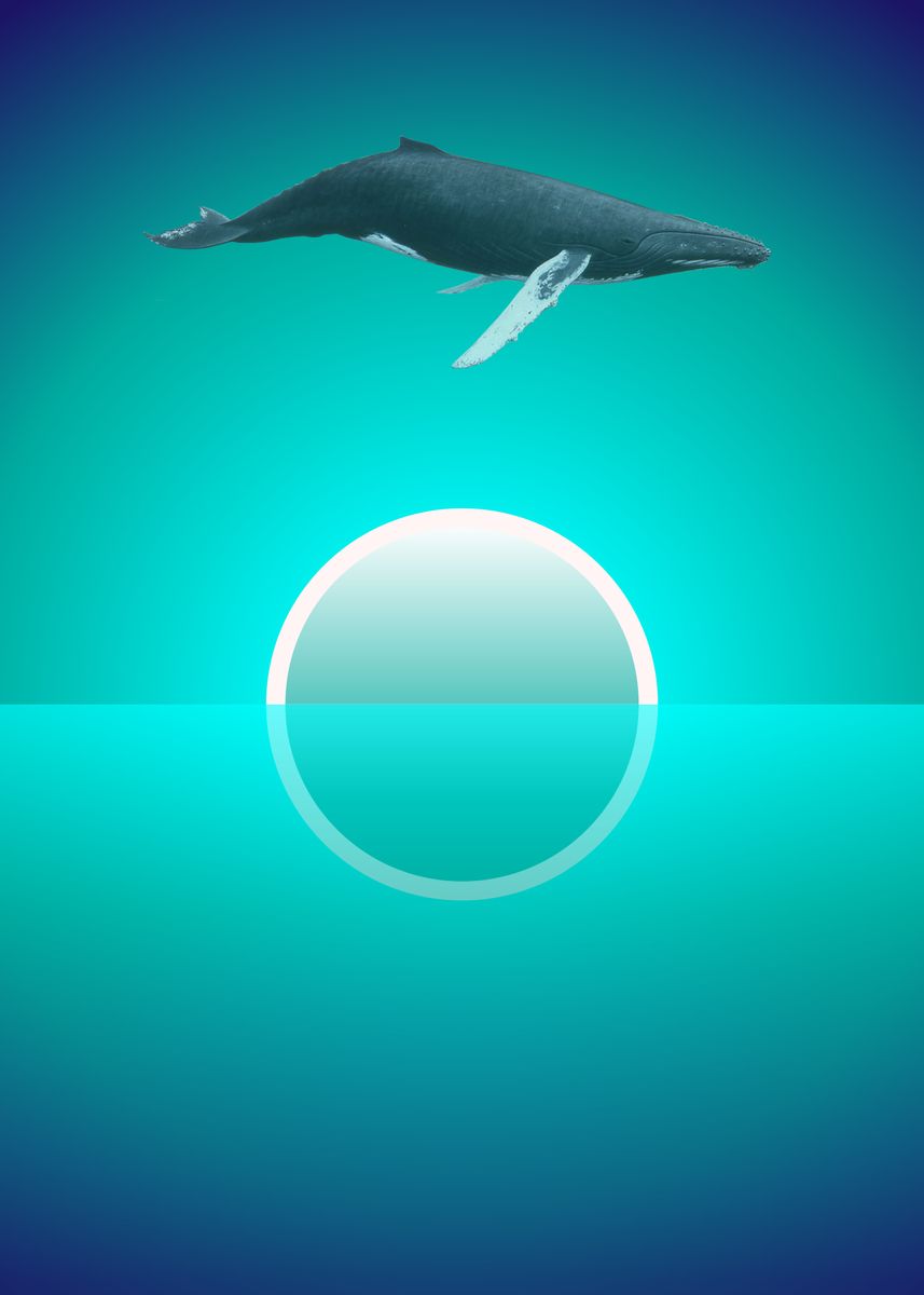 'First whale' Poster, picture, metal print, paint by Gediminas Sokas ...