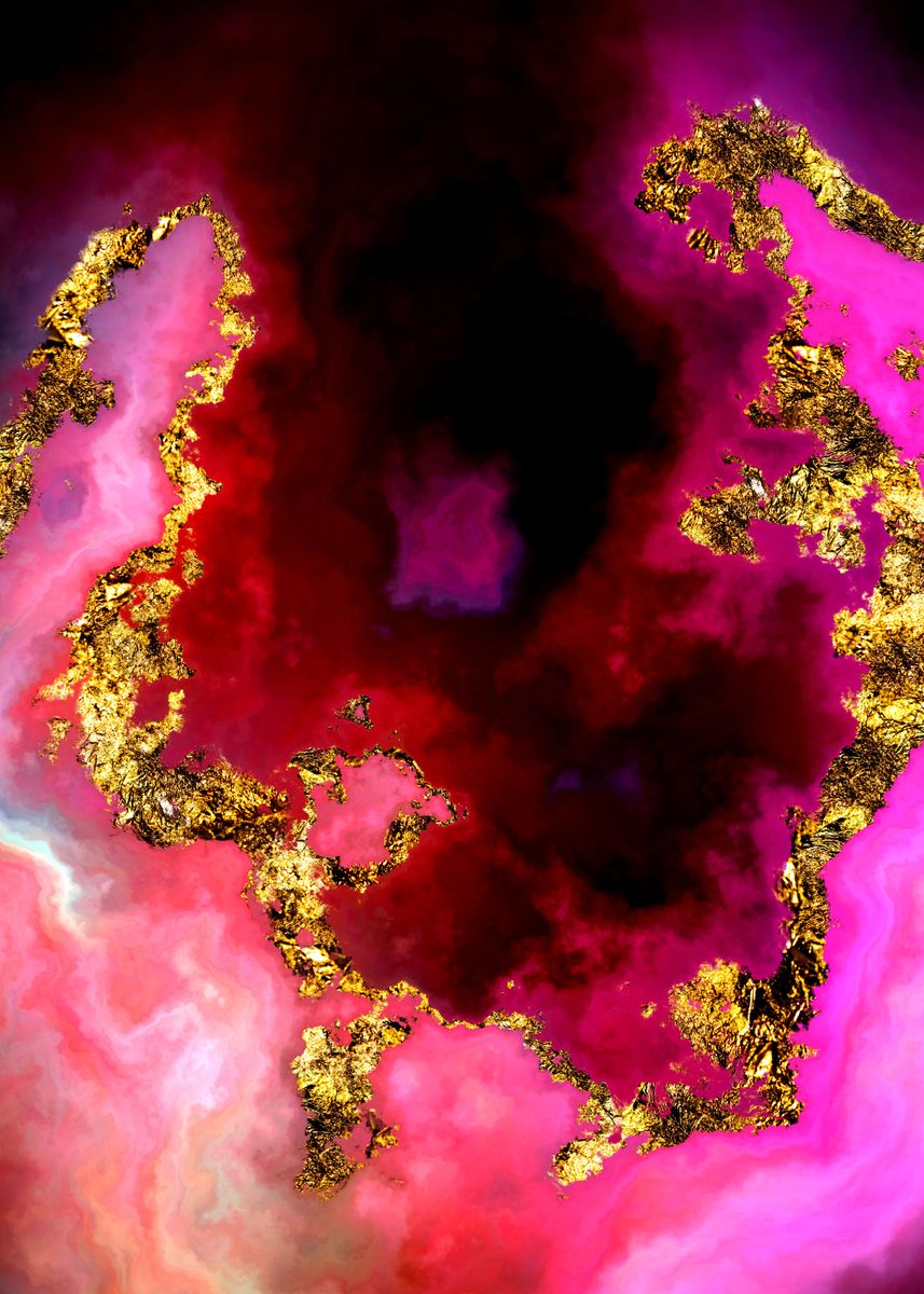 '1 of 100 Nebulas in Gold' Poster, picture, metal print, paint by Holy ...