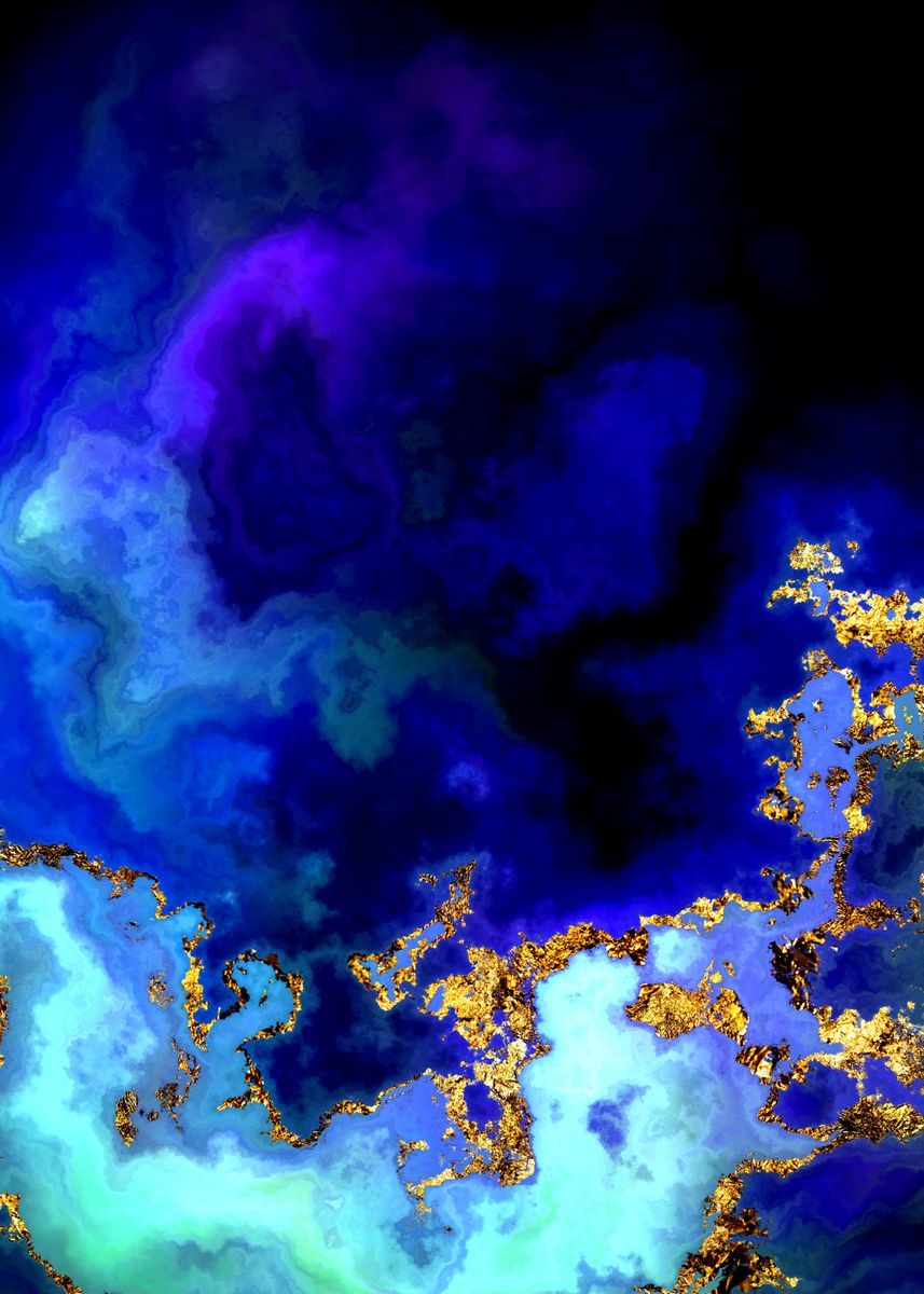 '1 of 100 Nebulas in Gold' Poster, picture, metal print, paint by Holy ...