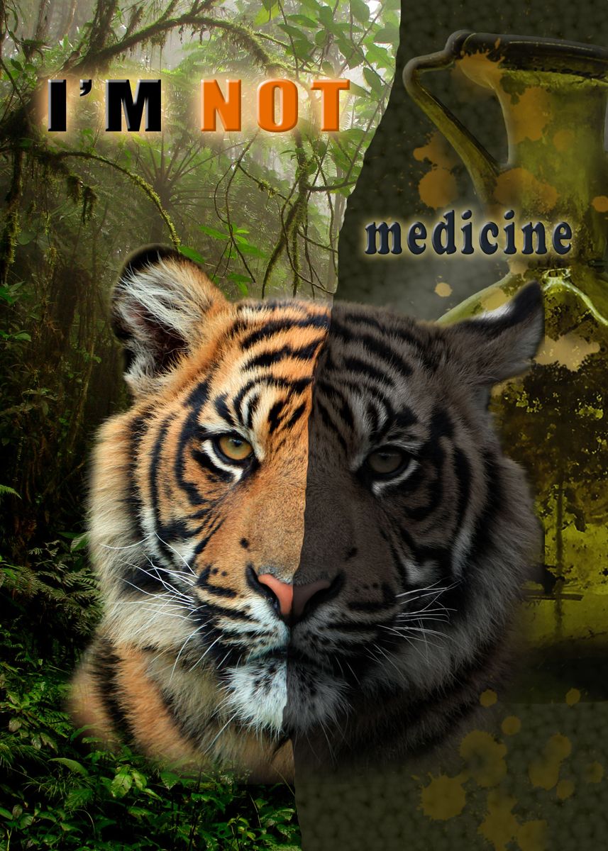 'I am not medicine' Poster, picture, metal print, paint by ...