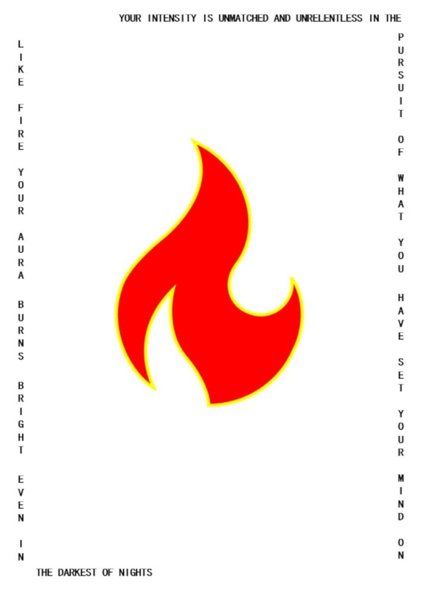 'FIRE ELEMENT MOTIVATION' Poster, picture, metal print, paint by ...