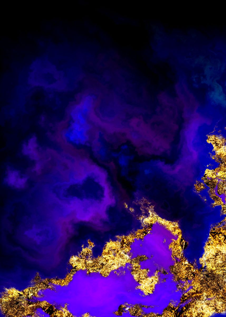 '1 of 100 Nebulas in Gold' Poster by Holy Rock Design | Displate