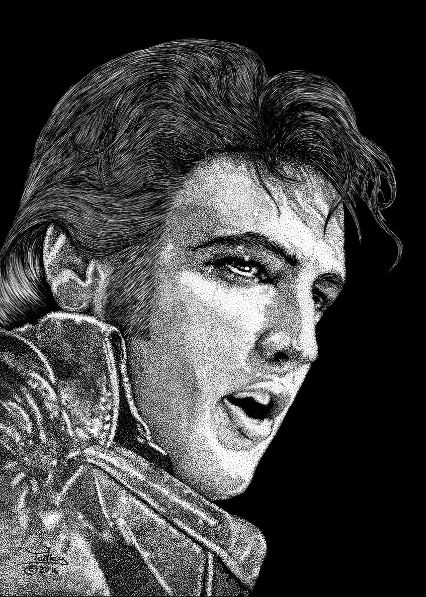 'The King of Rock and Roll' Poster, picture, metal print, paint by ...