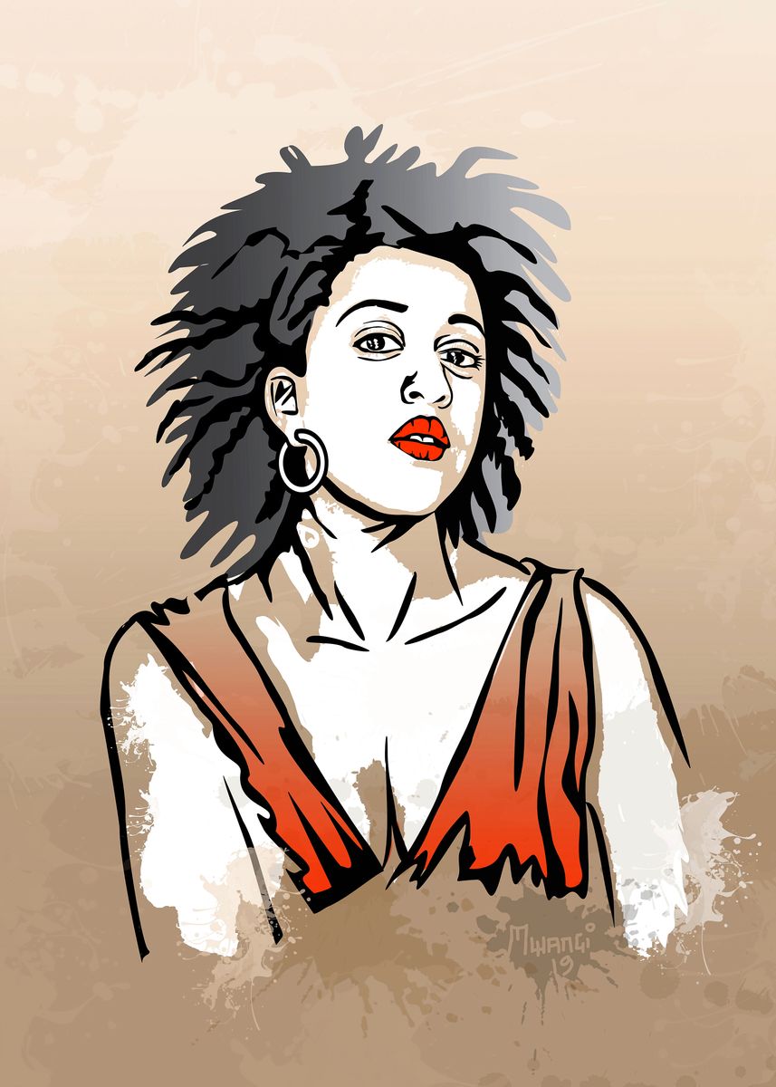 'Beautiful Face' Poster, picture, metal print, paint by Anthony Mwangi ...