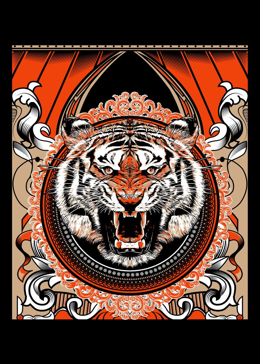 'Metal Tiger' Poster by hery krist | Displate