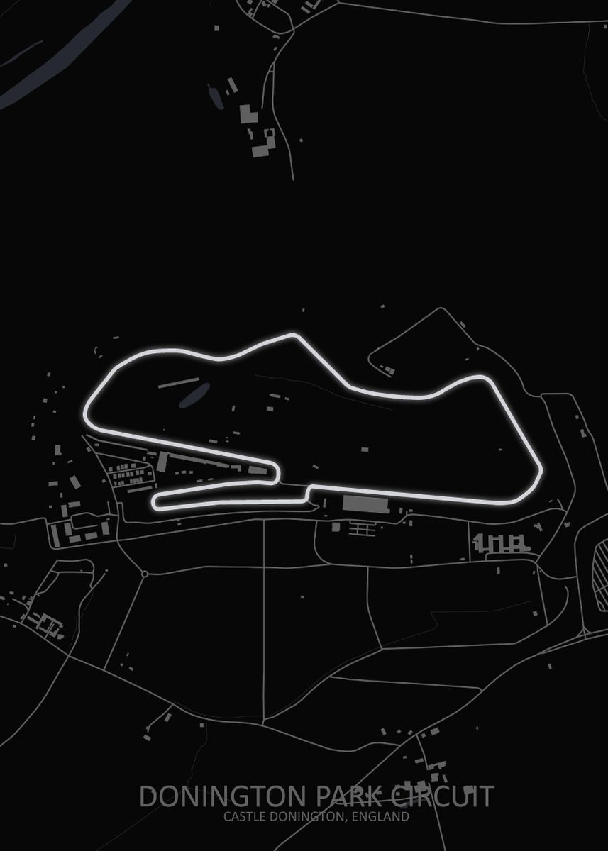 'Donington Park Circuit' Poster, picture, metal print, paint by City ...