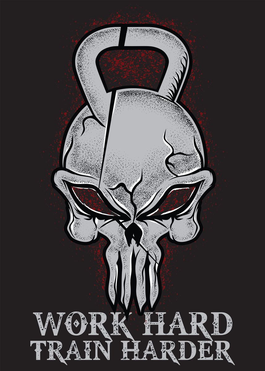 'Train Harder' Poster by Chris Simmons | Displate