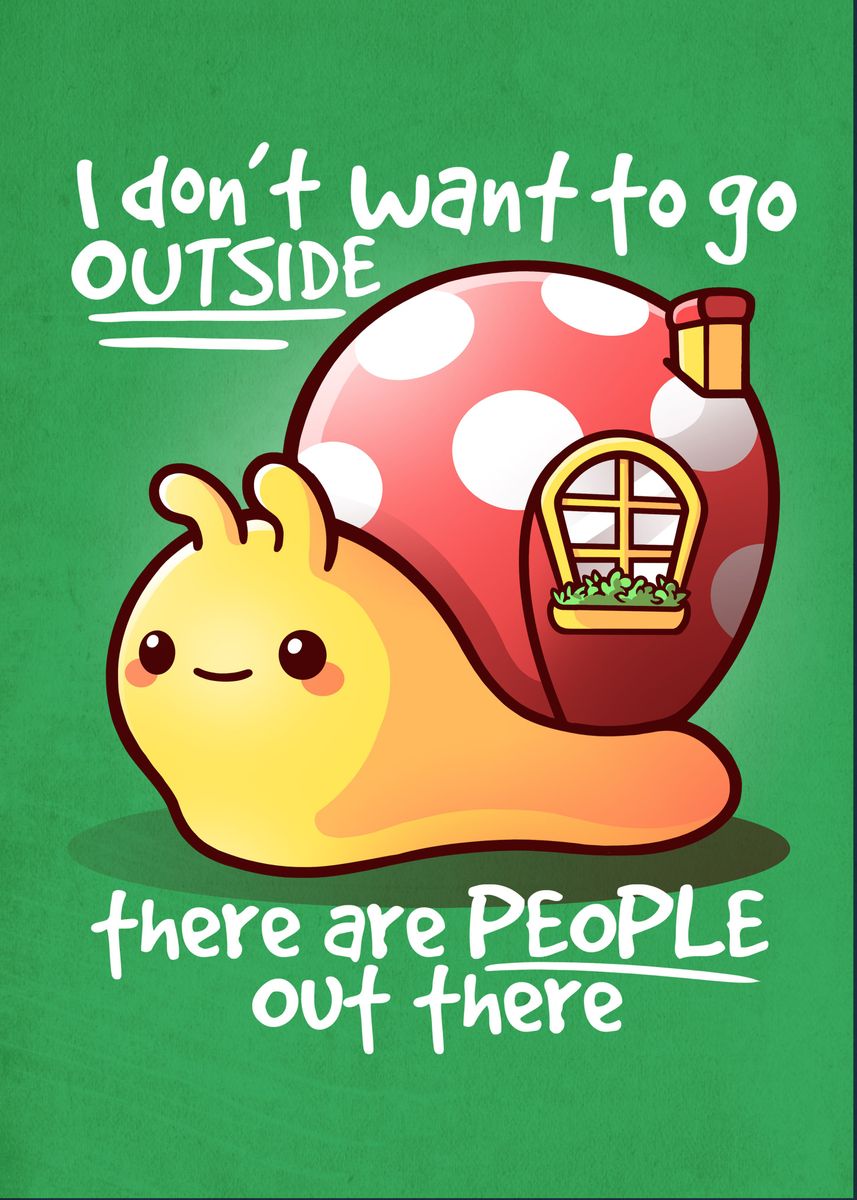 'Snail sweet home' Poster, picture, metal print, paint by NemiMakeit ...