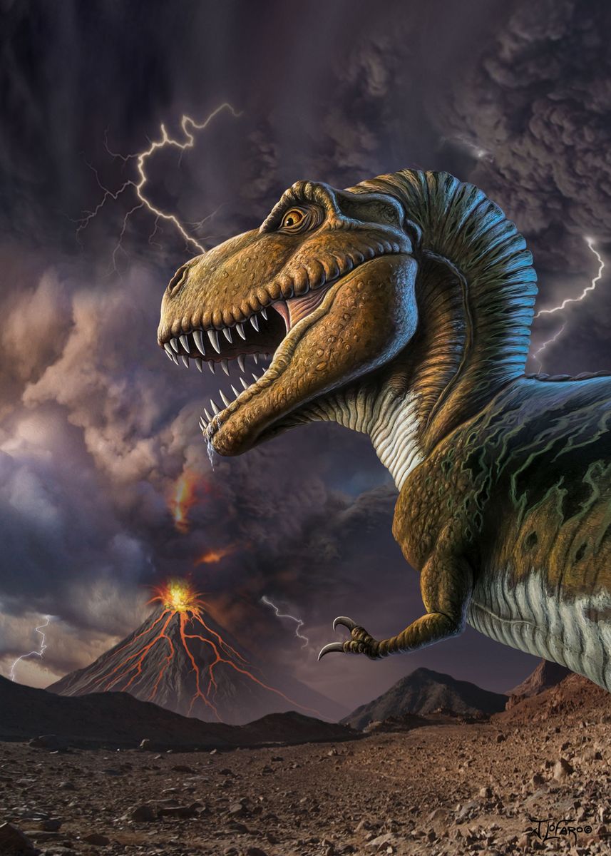 'Volcano Rex' Poster, picture, metal print, paint by jerry lofaro ...