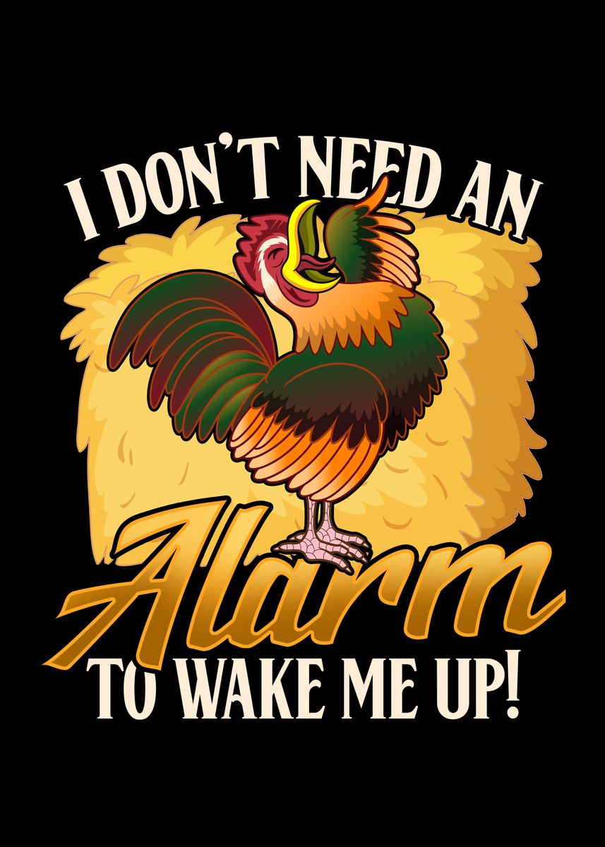 'Chicken Alarm' Poster by Wonderful Dream Picture | Displate