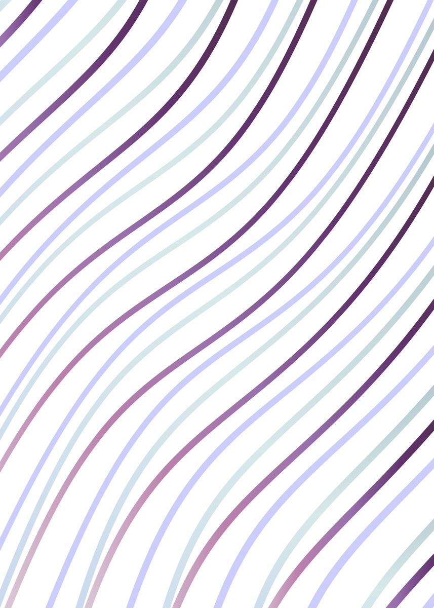 'purple Wavy lines' Poster, picture, metal print, paint by Shawlin I ...