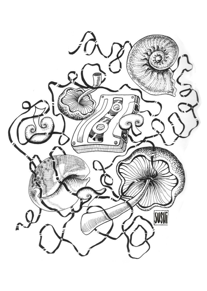 '3 Elements' Poster, picture, metal print, paint by Sushmita Iyer | Displate