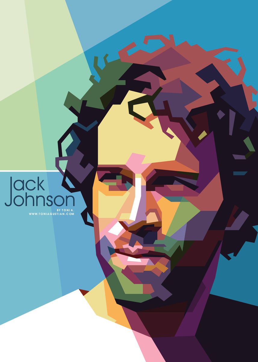 'Jack Johnson WPAP 2016' Poster, picture, metal print, paint by toni ...