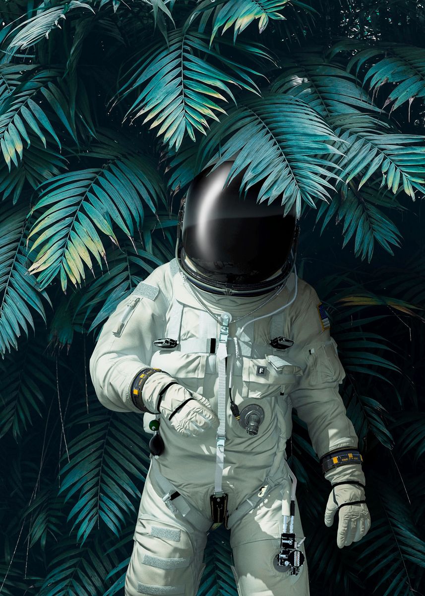 'Portrait of a Spaceman' Poster, picture, metal print, paint by 9oh9x ...