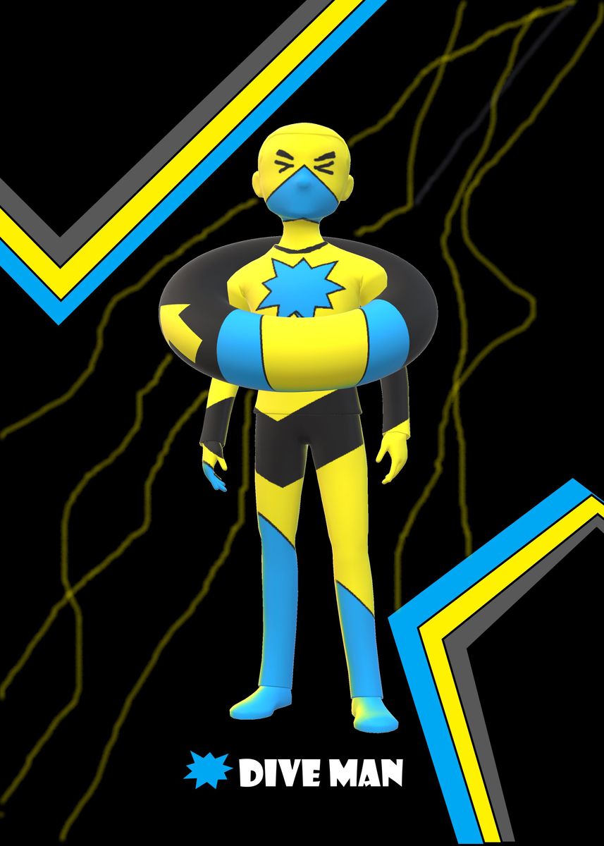 'DIVE MAN' Poster, picture, metal print, paint by VINCENT MONTIALTO ...