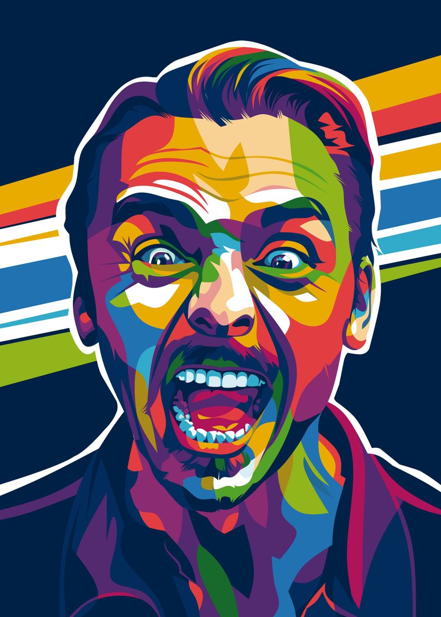 'andy gotts simon pegg' Poster, picture, metal print, paint by Andre ...