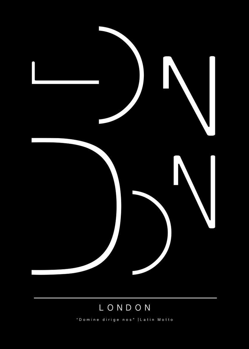 'London Typography' Poster, picture, metal print, paint by Kzara Visual ...