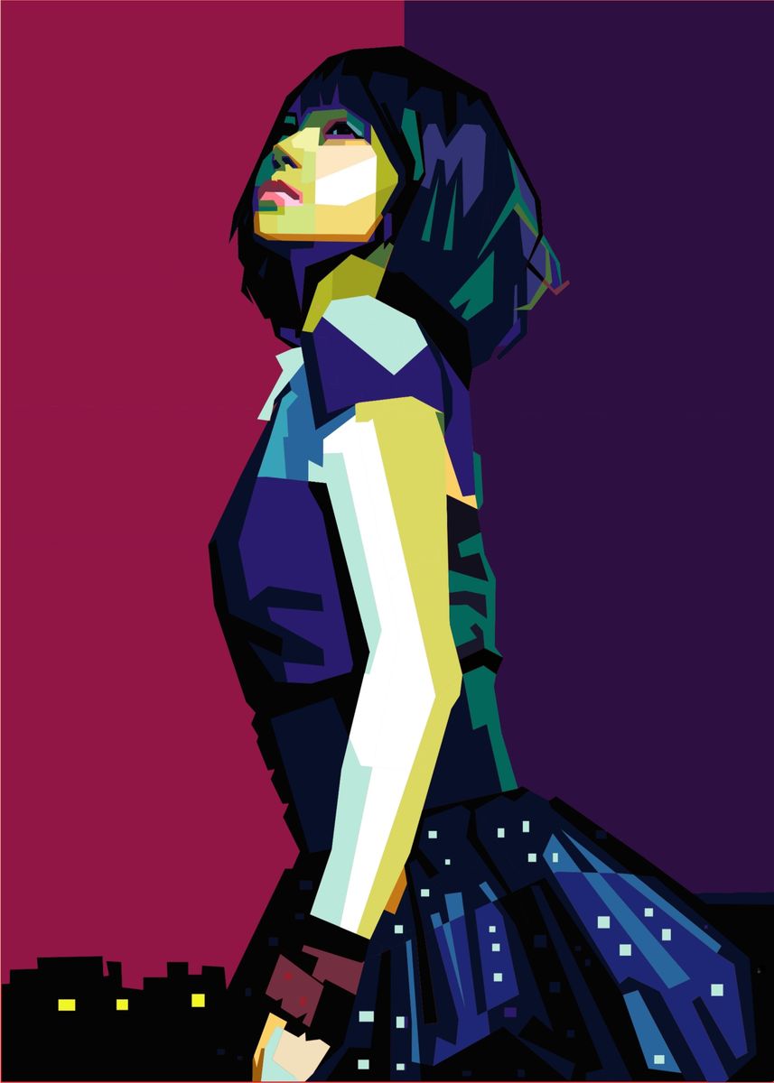 'LiSA Risa Oribe popart' Poster, picture, metal print, paint by WPAP 46 ...