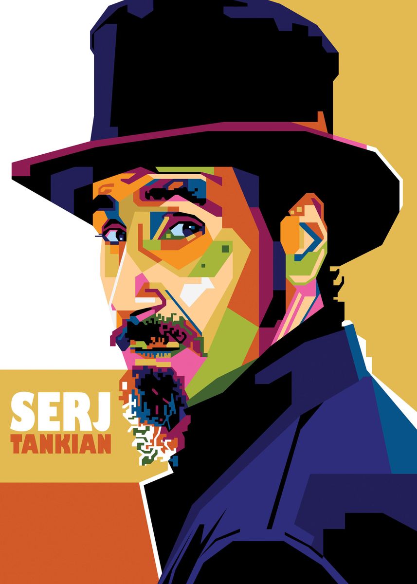 'Serj Tankian' Poster, picture, metal print, paint by Dwi Ka | Displate