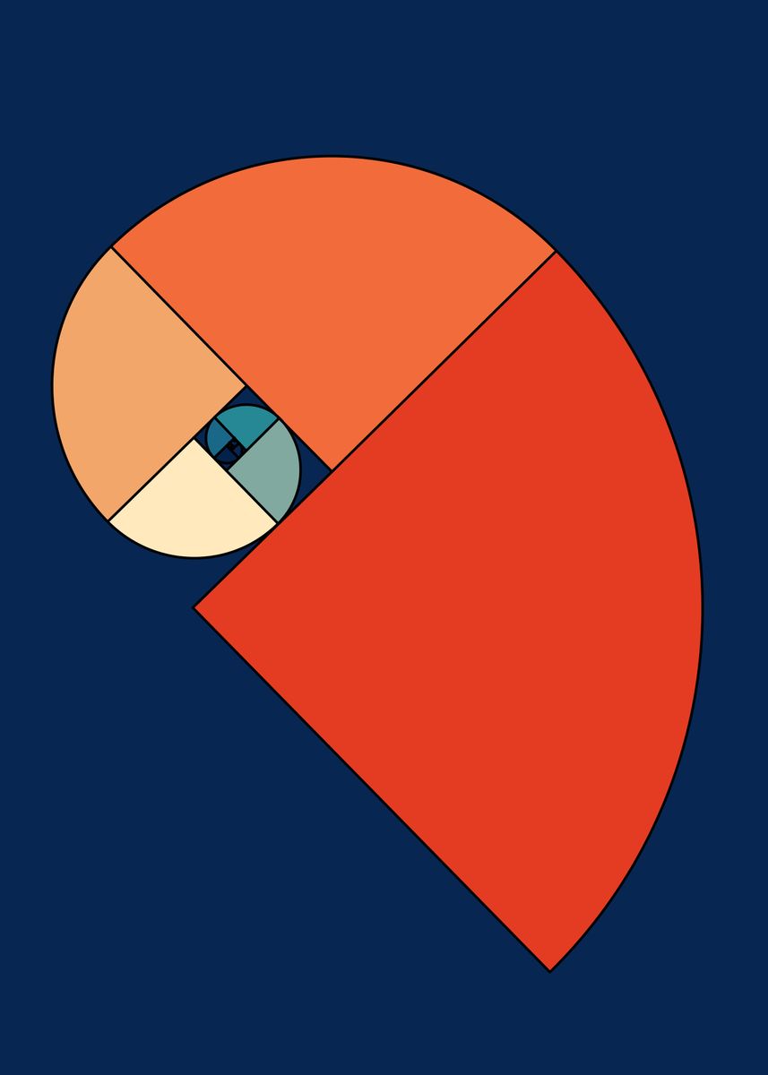 'Snail golden ratio' Poster by Andras Gali | Displate