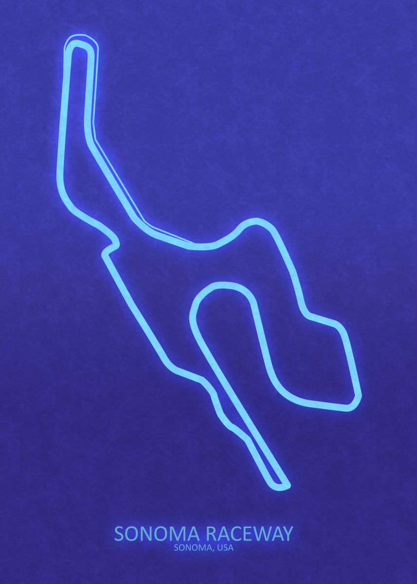 'Sonoma Raceway' Poster by City Map Art Prints | Displate