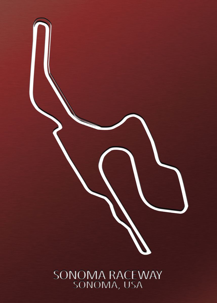 'Sonoma Raceway' Poster by City Map Art Prints | Displate