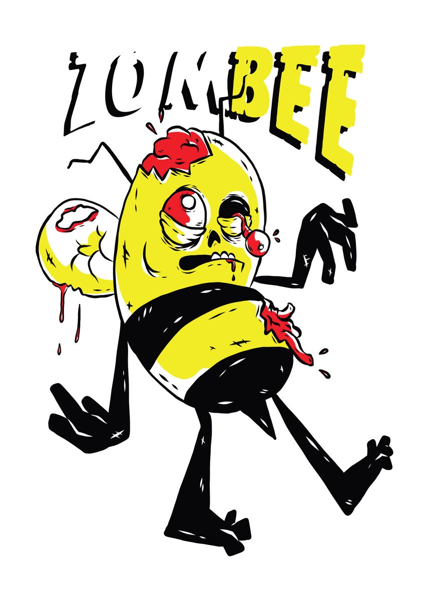 'Zombee' Poster, picture, metal print, paint by Wonderful Dream Picture ...