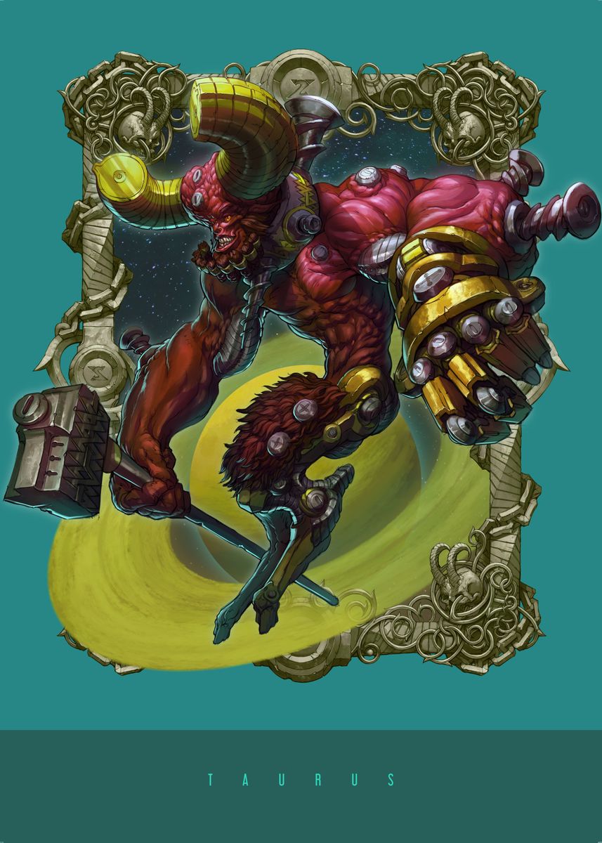 'Taurus' Poster, picture, metal print, paint by morgan howell | Displate