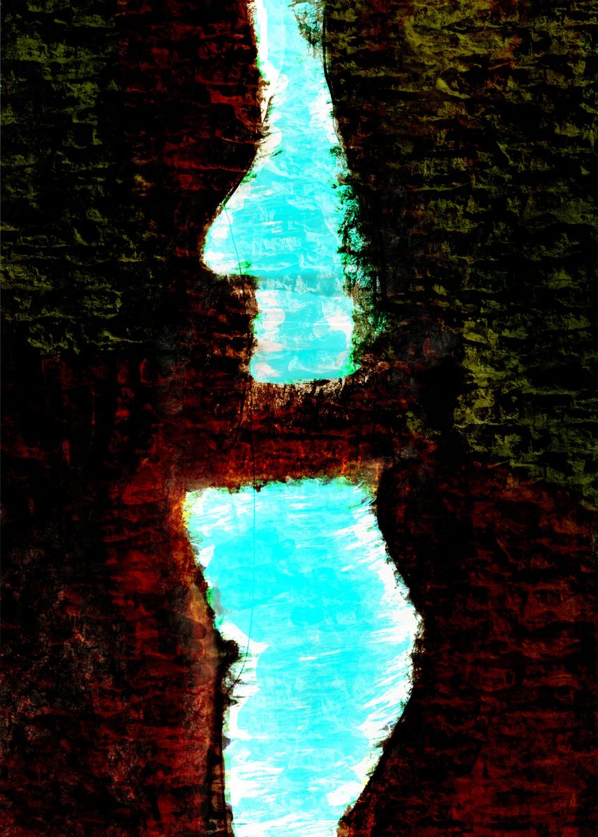 'Abstract landscape bridge' Poster by Mythili | Displate