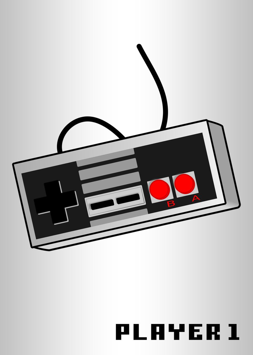 'Player 1' Poster, picture, metal print, paint by Axel Sardinha | Displate